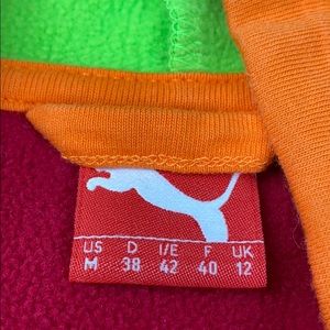 Puma | Tops | Neon Multi Color Puma Hoodie M | Poshmark